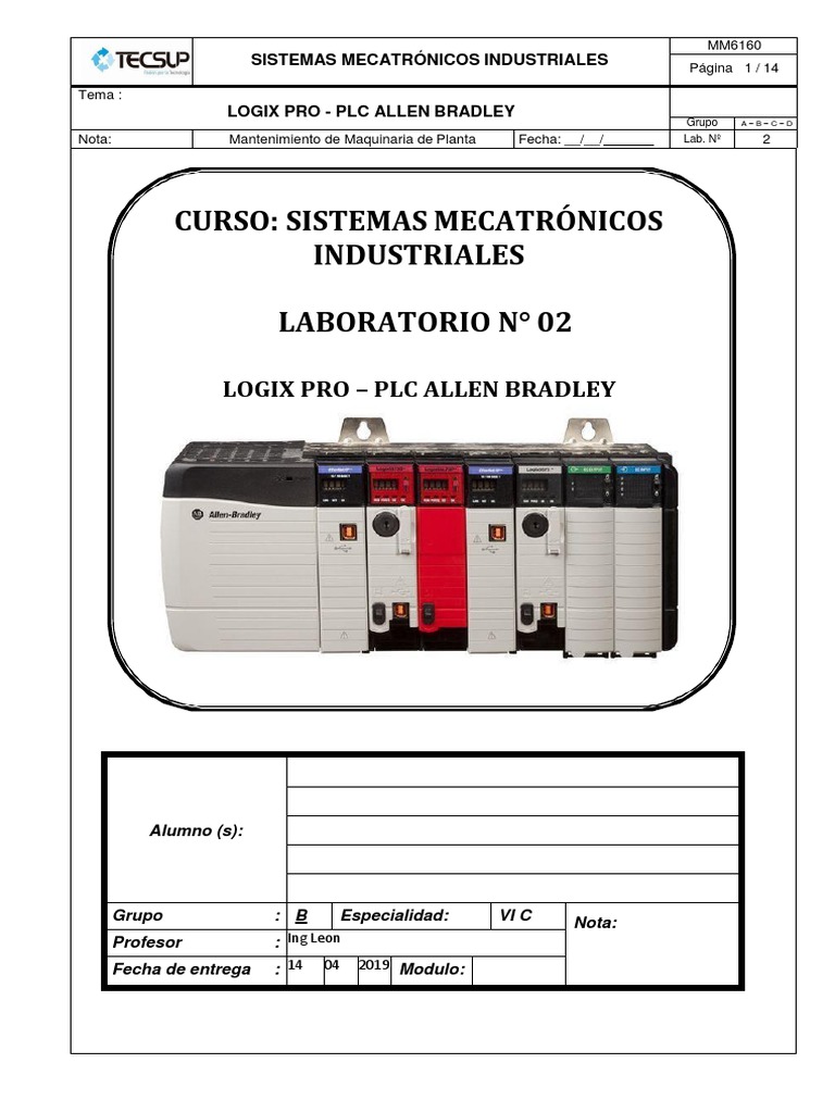 Introducción a Logix Pro y PLCs | PDF | Controlador lógico programable ...