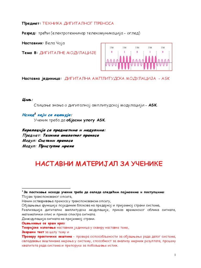 Prenos Signala U Transponovanom Opsegu | PDF