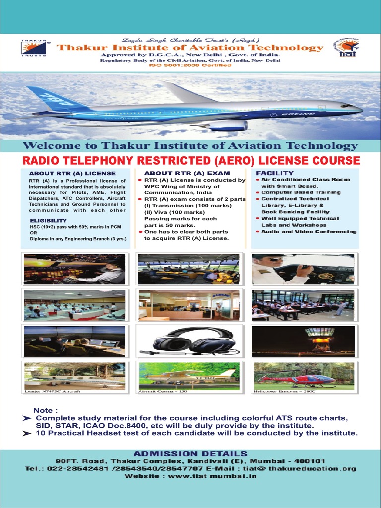Radio Telephony Restricted License Course (AERO) : About RTR (A) Exam ...