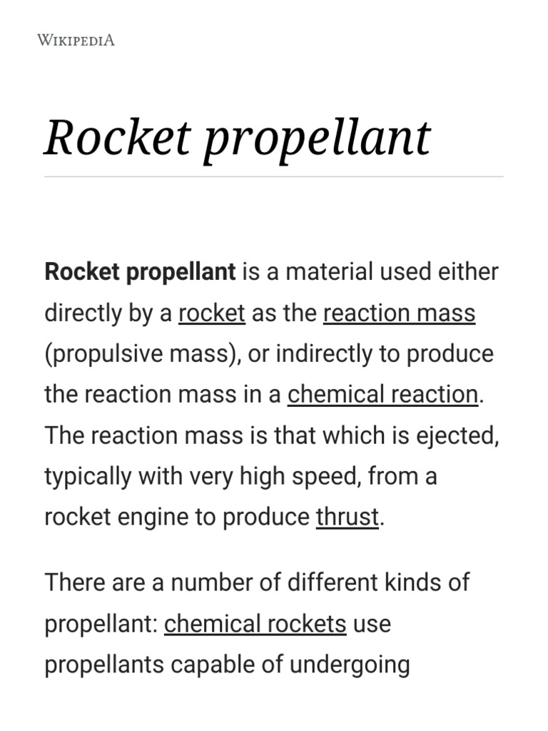 Rocket Propellant | PDF | Rocket Propellant | Rocket Engine