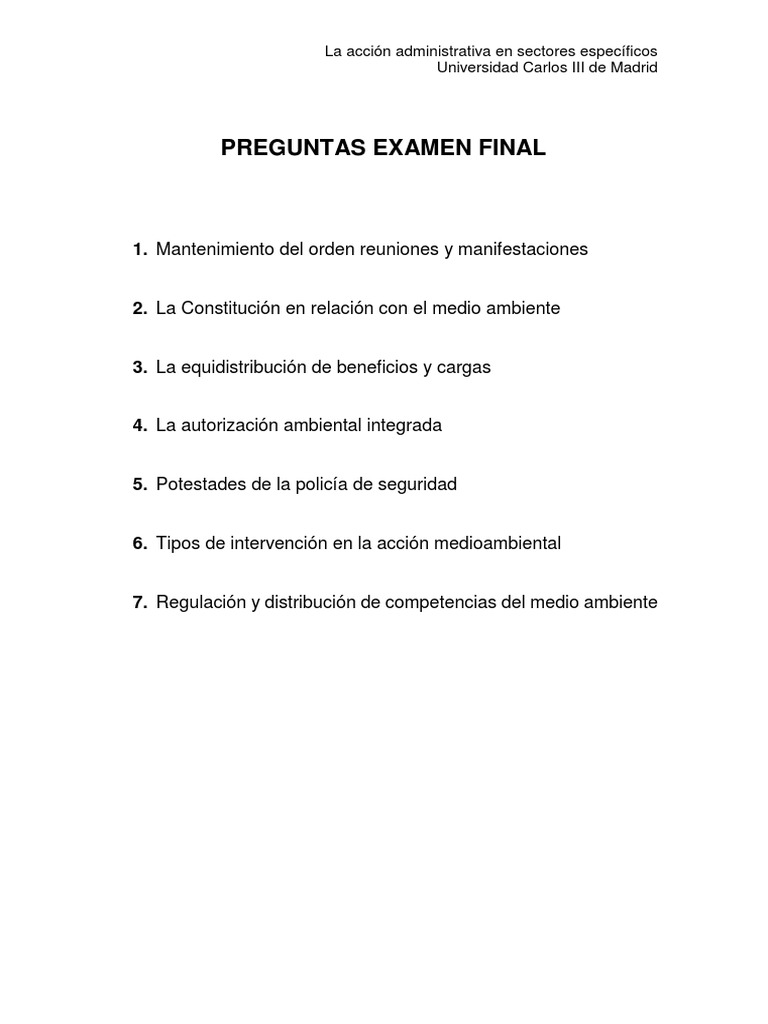 Preguntas Examen Final | PDF