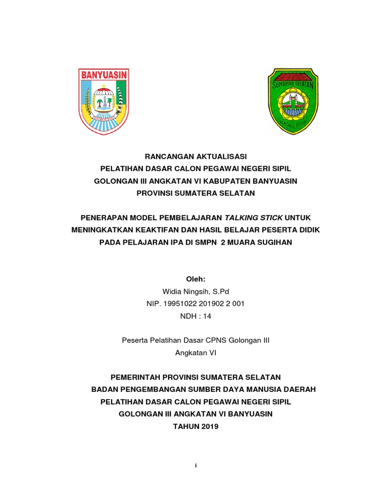 Rancangan Aktualisasi Widia Ningsih | PDF