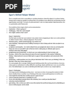 Egan's Skilled Helper Model Overview | PDF | Brainstorming | Goal