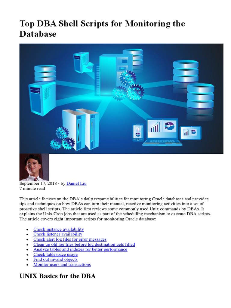 Top DBA Shell Scripts For Monitoring The Database | PDF | Oracle ... Top DBA Shell Scripts For Monitoring The Database | PDF | Oracle ...