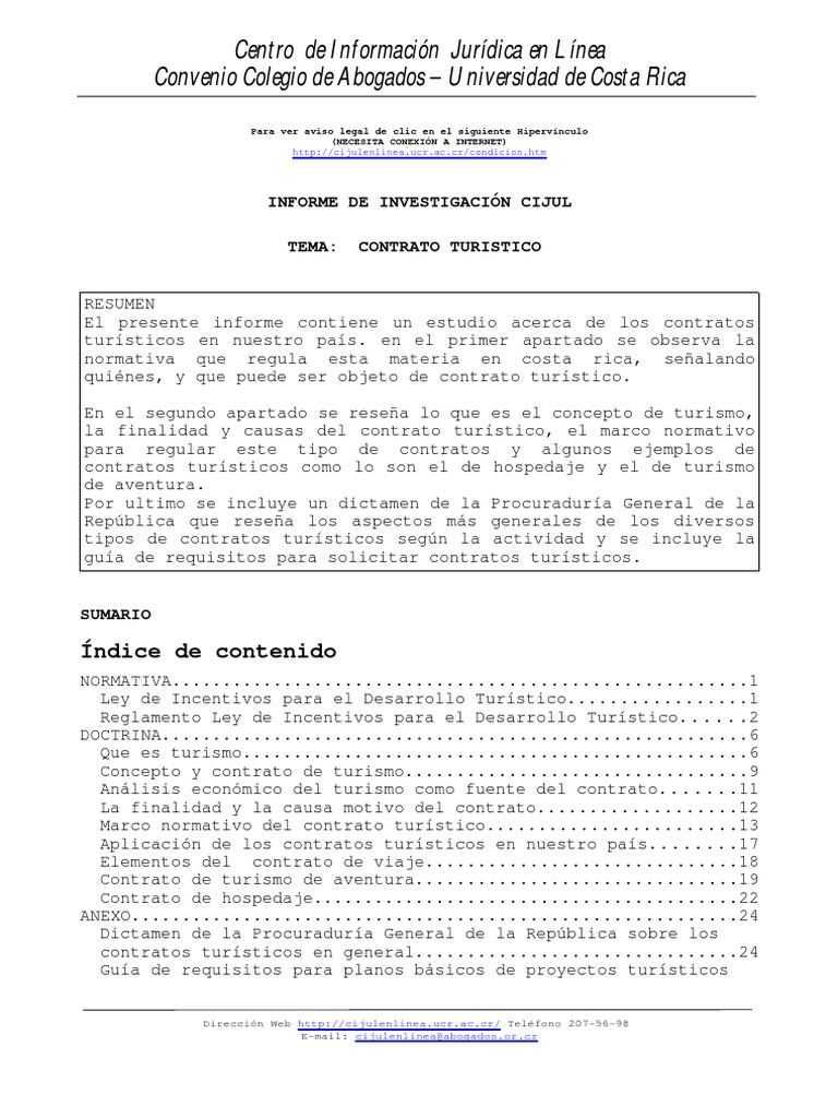 Contrato Turistico PDF | PDF | Turismo | Comisión Europea