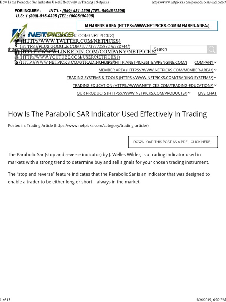How Is The Parabolic Sar Indicator Used Effectively in Trading ...