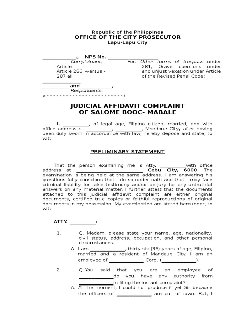 Complaint Final | Affidavit | Perjury