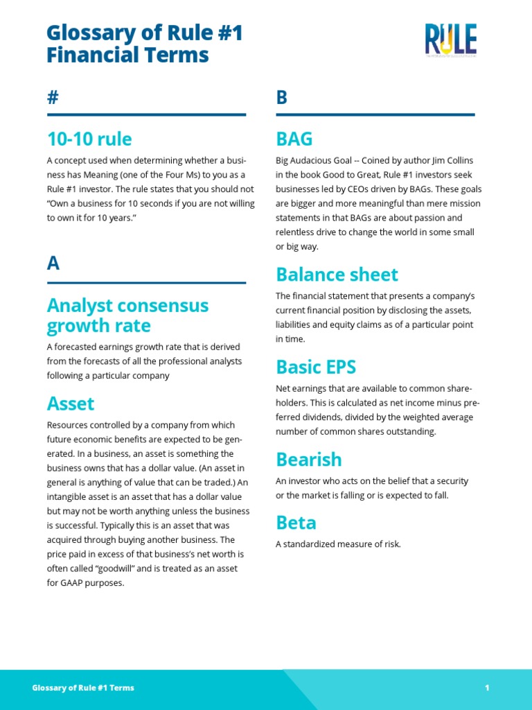 Financial Terms Glossary LM | PDF | Put Option | Stocks