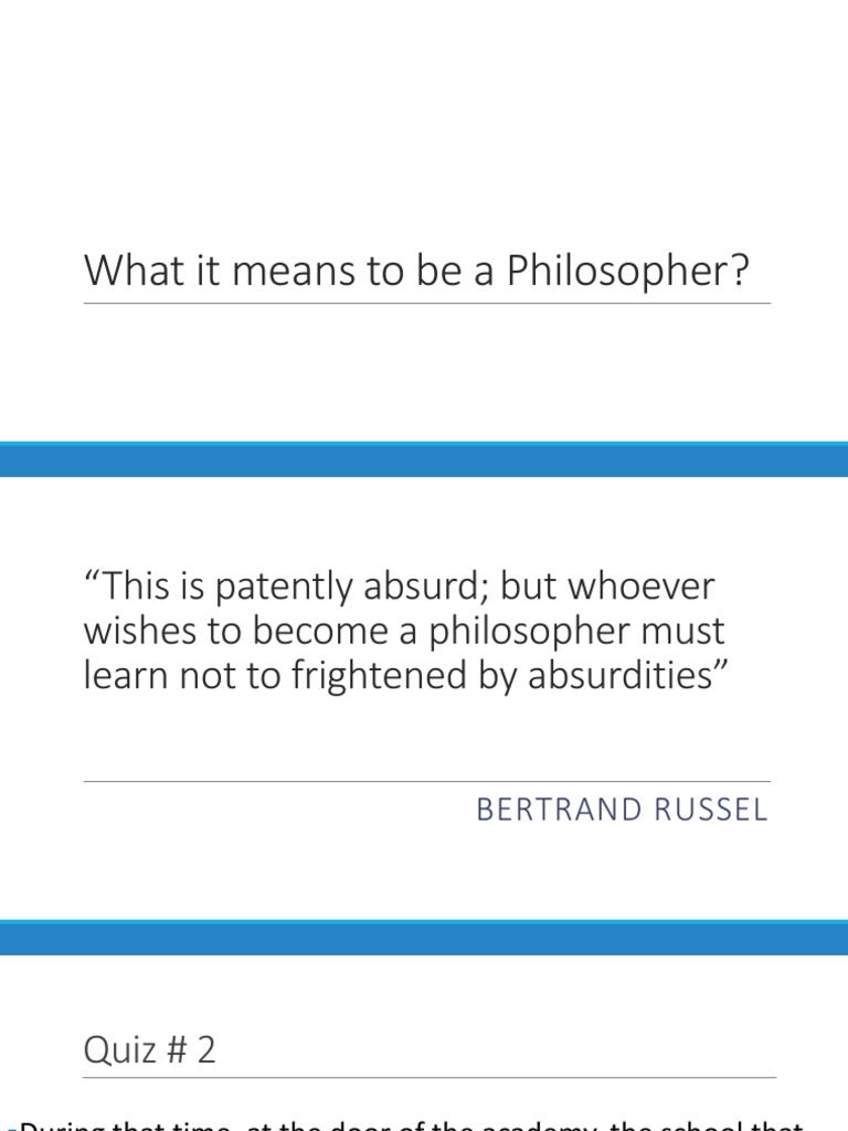 What It Means To Be A Philosopher | PDF | Socrates | Plato