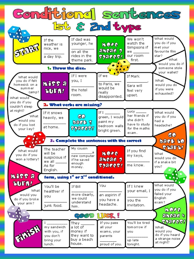 Conditional Sentences Board Game | PDF | Leisure