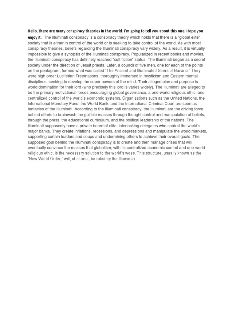 Conspiracy Theory | PDF