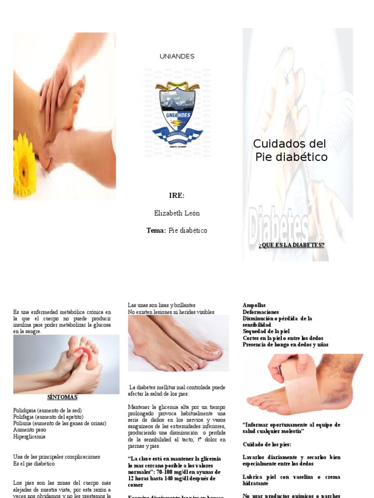 Triptico Pie Diabetico | PDF | Diabetes mellitus | Rtt Triptico Pie Diabetico | PDF | Diabetes mellitus | Rtt