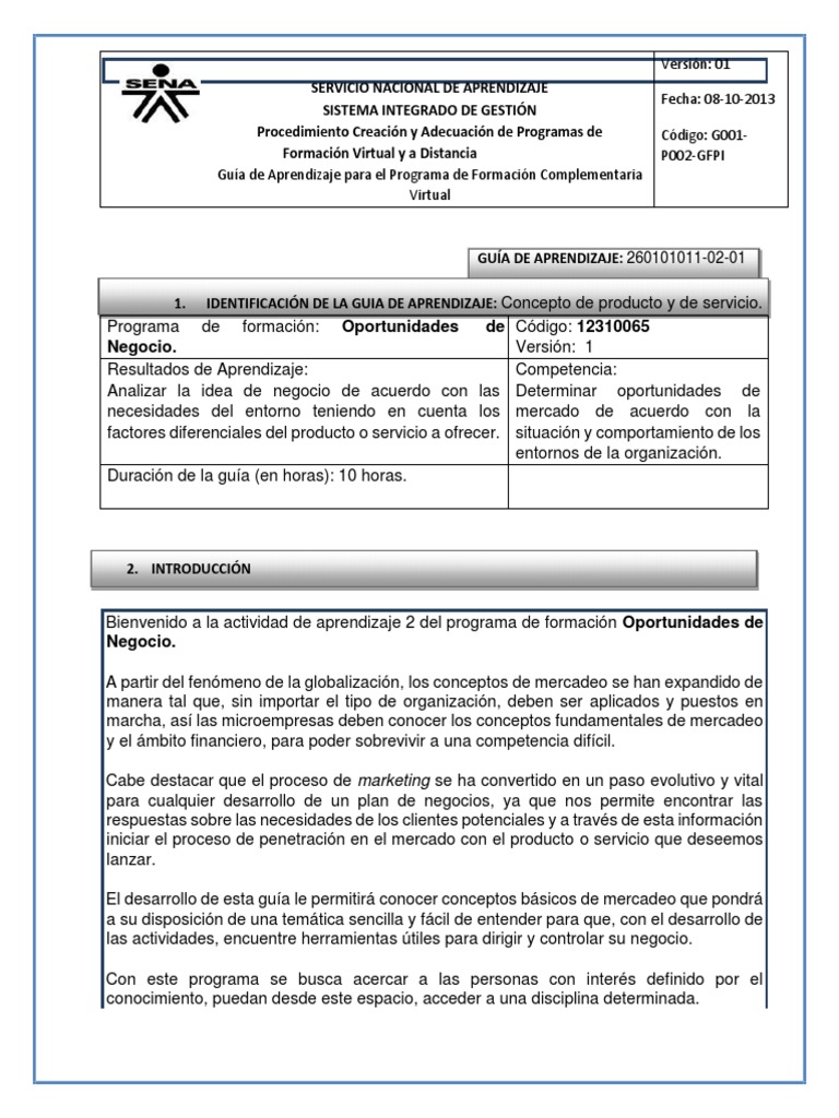 Guía RAP 2 - Modificada | PDF | Marketing | Aprendizaje