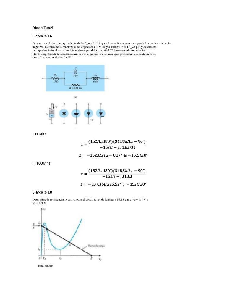 Diodo Tunel XD | PDF | Ingeniería en telecomunicaciones | Ingenieria Eléctrica