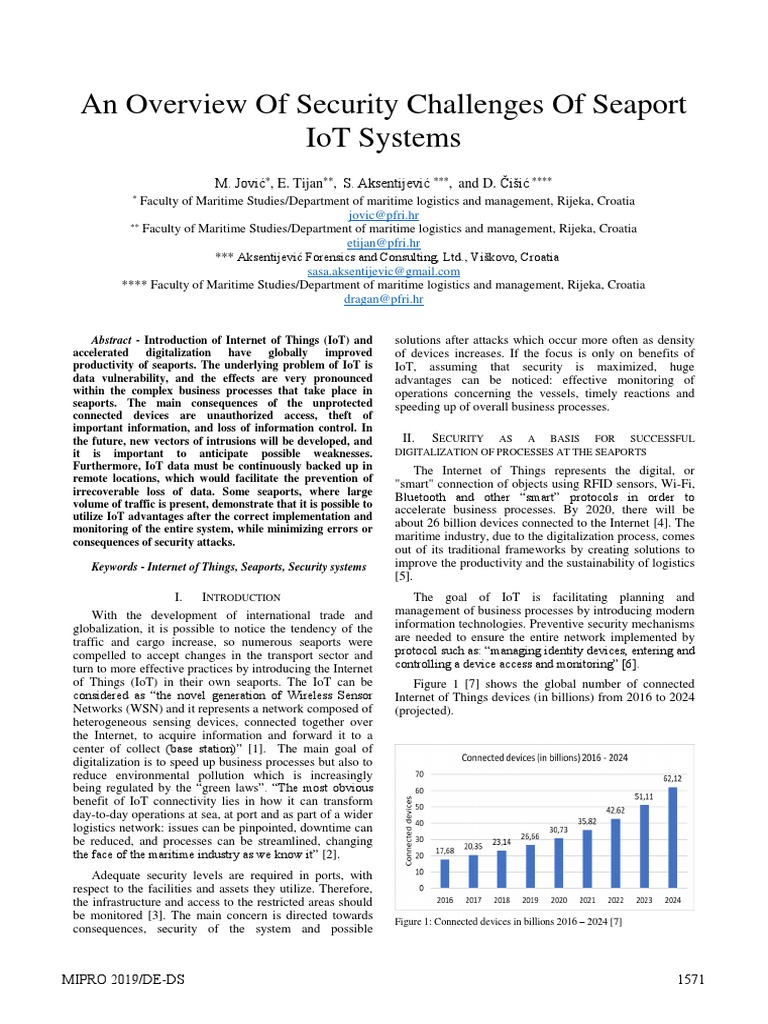 Seaport IoT Security Challenges Overview | PDF | Internet Of Things | Computer Security