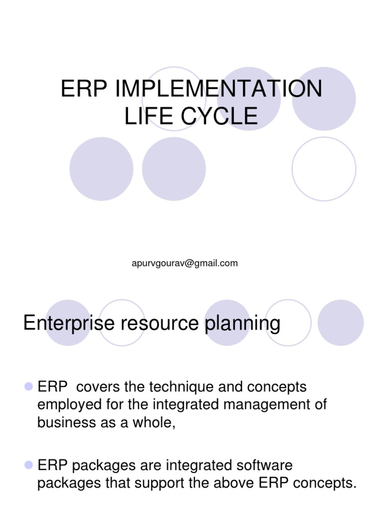 The Stages of an ERP Implementation Lifecycle: A Guide to the Key Phases of a Successful ERP ...