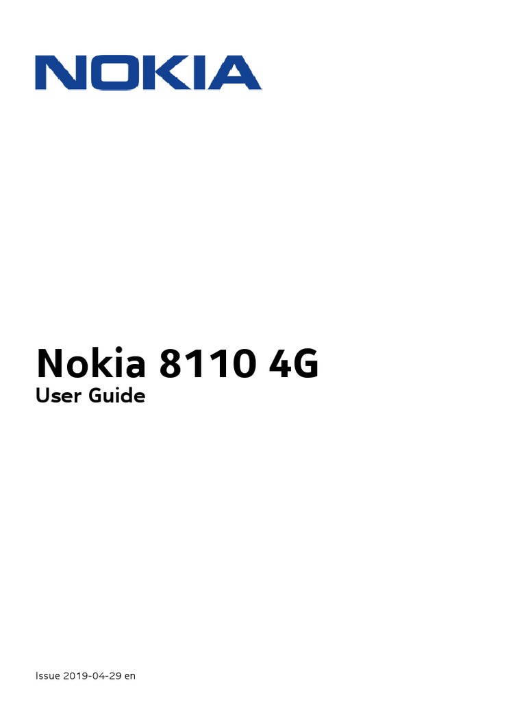 Nokia 8110 4G: User Guide | PDF | Mobile Phones | Internet Privacy