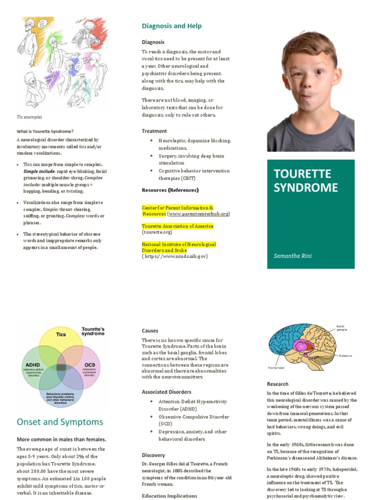 Tourette Syndrome Brochure | Download Free PDF | Tourette Syndrome | Abnormal Psychology