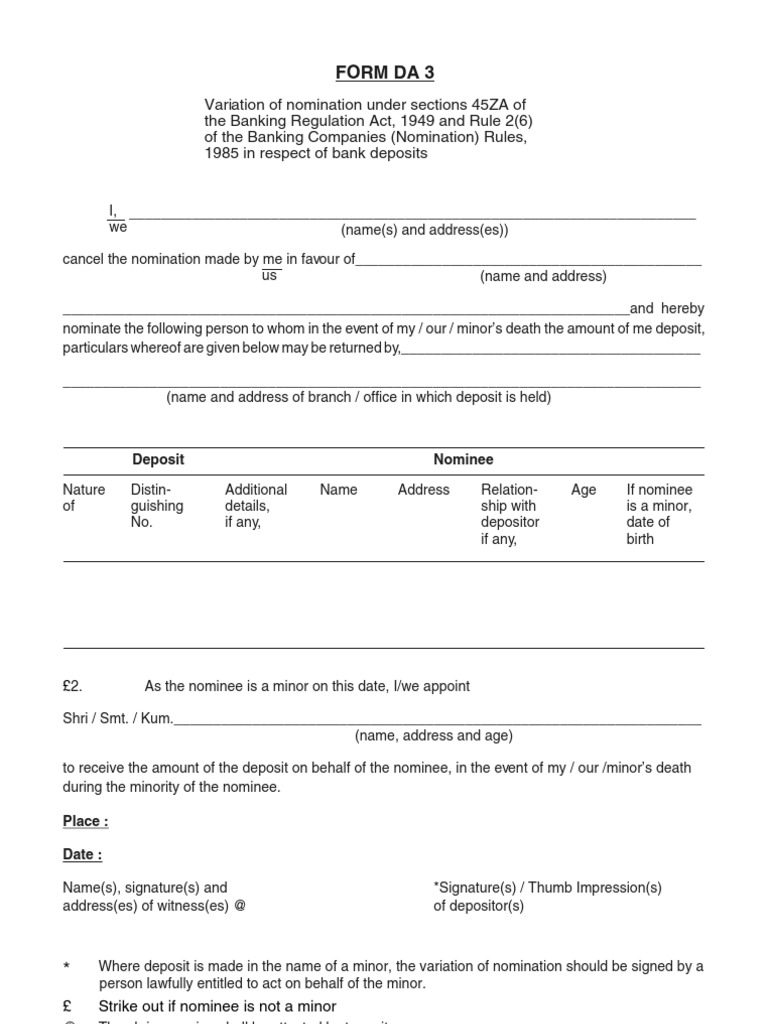 Form DA3 | PDF | Social Science