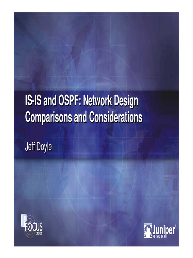 IS-IS and OSPF: Network Design Comparisons and Considerations | PDF ...