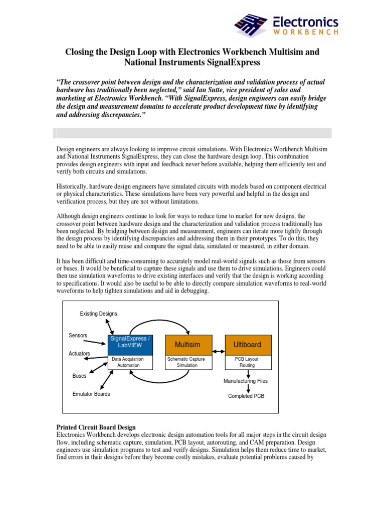 SignalExpress Multisim | PDF | Simulation | Data Acquisition