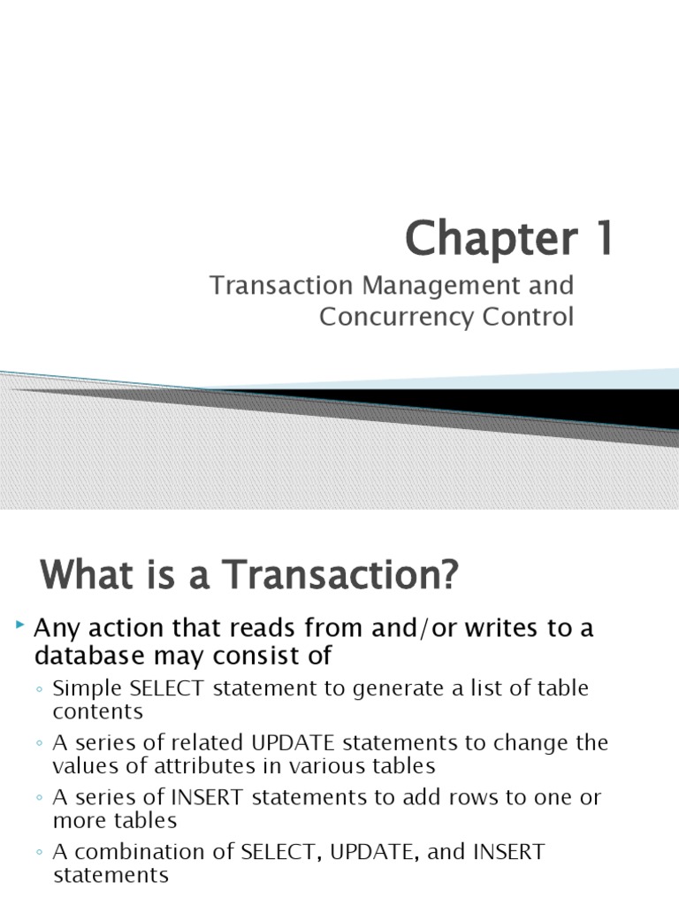 Transaction Management And Concurrency Control Pdf Database