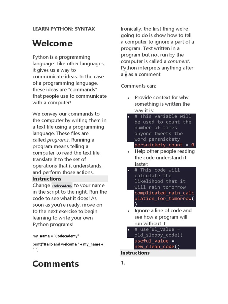 Learn Python Pdf Exponentiation Programming Language 