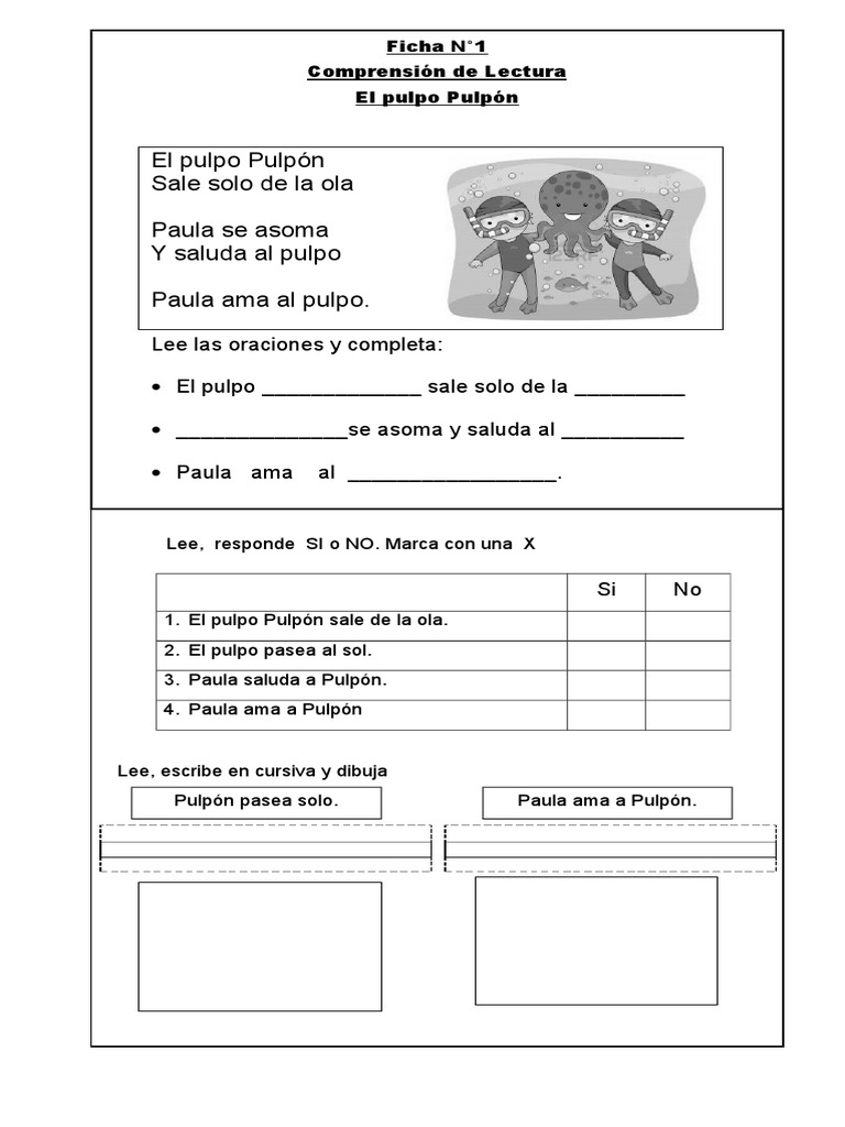 Fichas de Comp Lectura | PDF