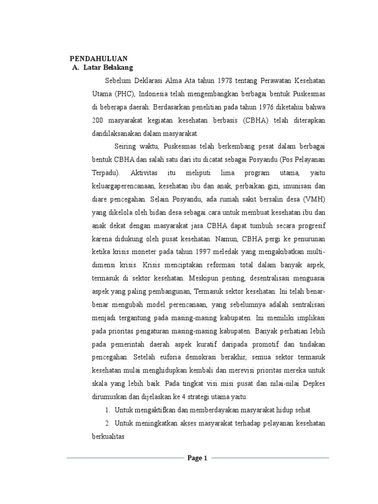 Konsep Dasar PHC | PDF