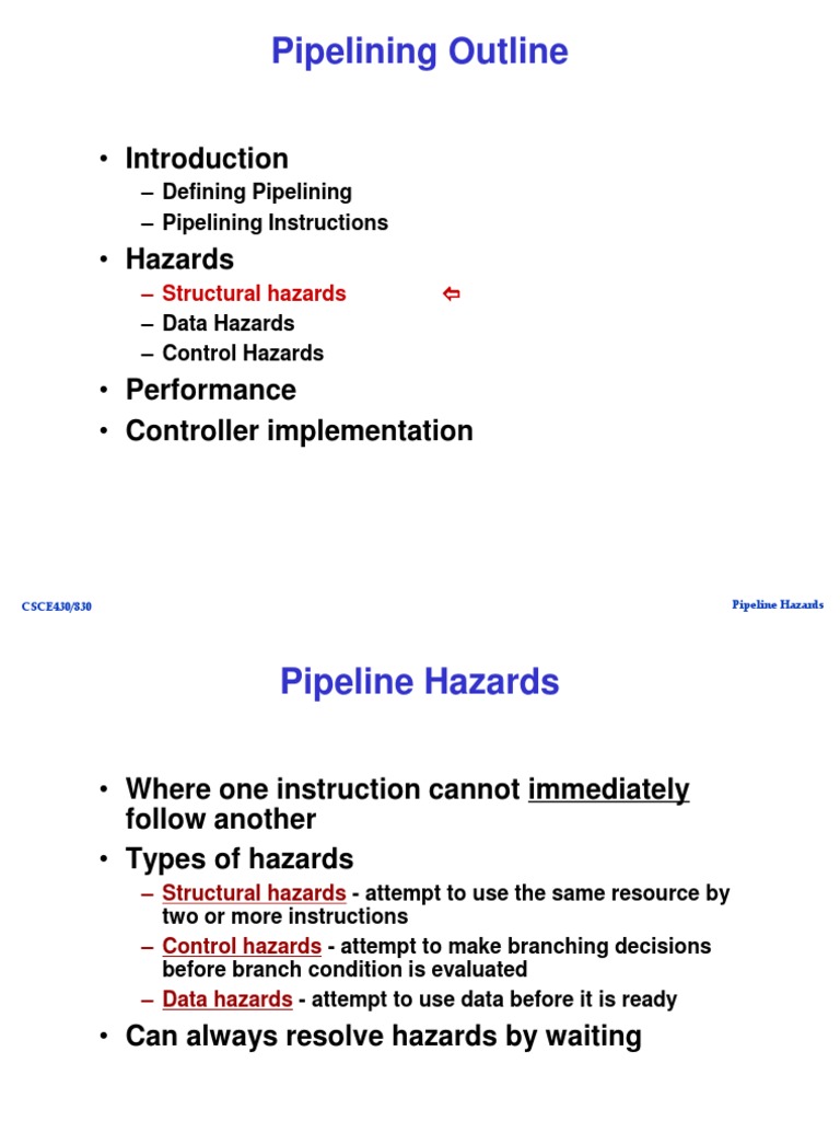 Pipeline Hazards Selected | PDF | Computer Engineering | Computer ...