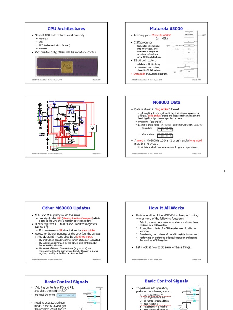 CPU Architectures Motorola 68000 | PDF | Central Processing Unit ...