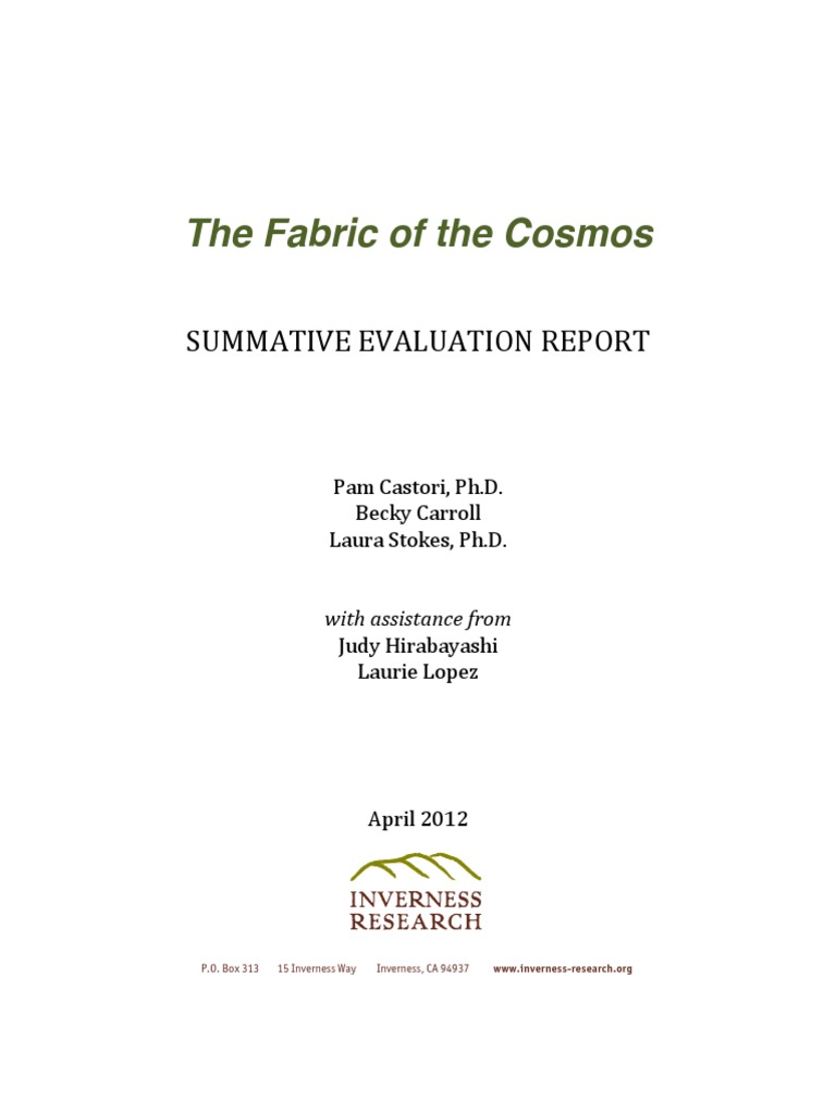 Fabric of The Cosmos-FINALSummativeEval-4 20 1 PDF | PDF | Qualitative ...