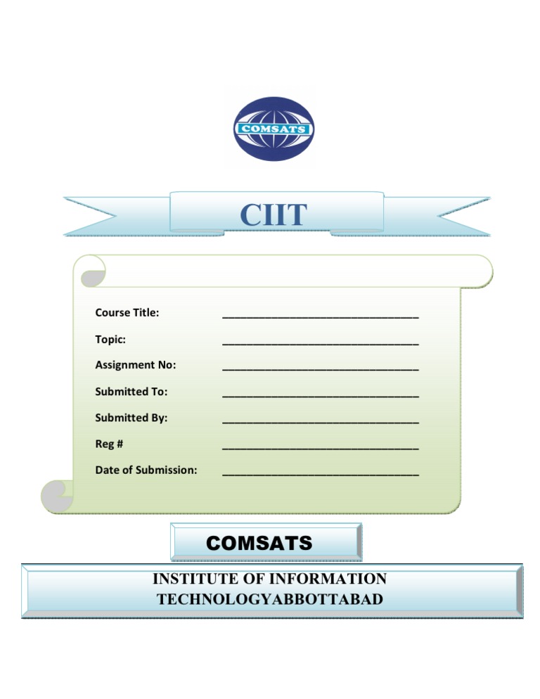 COMSATS Title Page | PDF | Career & Growth