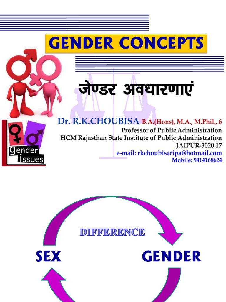 Gender Concepts: Ts - MJ Vo/kkj - KK, A | PDF | Gender Role | Gender