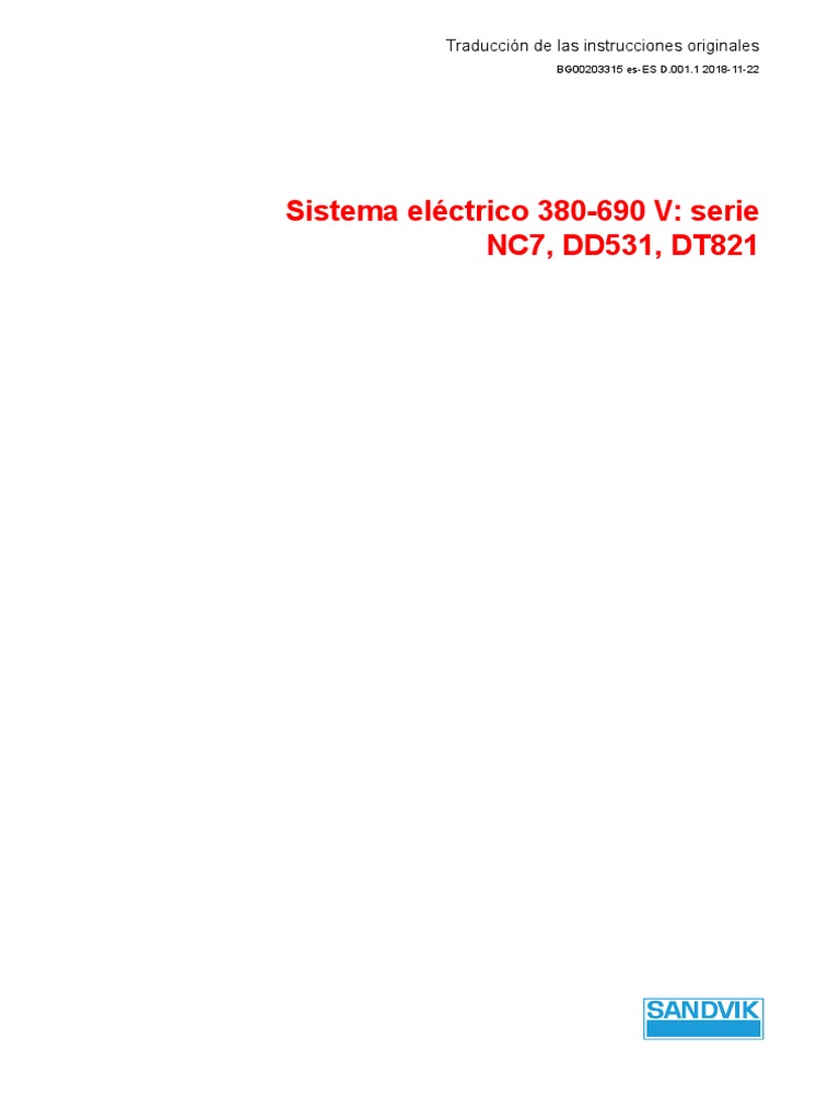 Plano Electrico Jumbo DL 421 Sandvik | PDF | Ingenieria Eléctrica ...