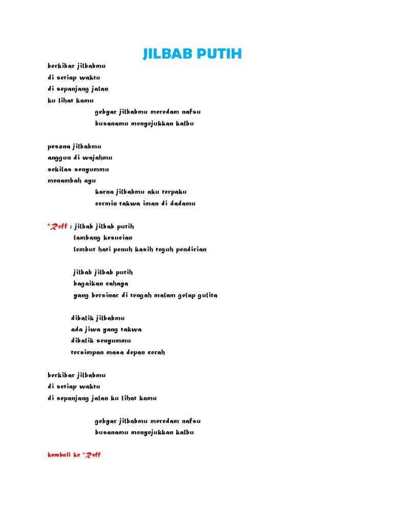 Lirik Lagu Qasidah Dan Nasyid | PDF