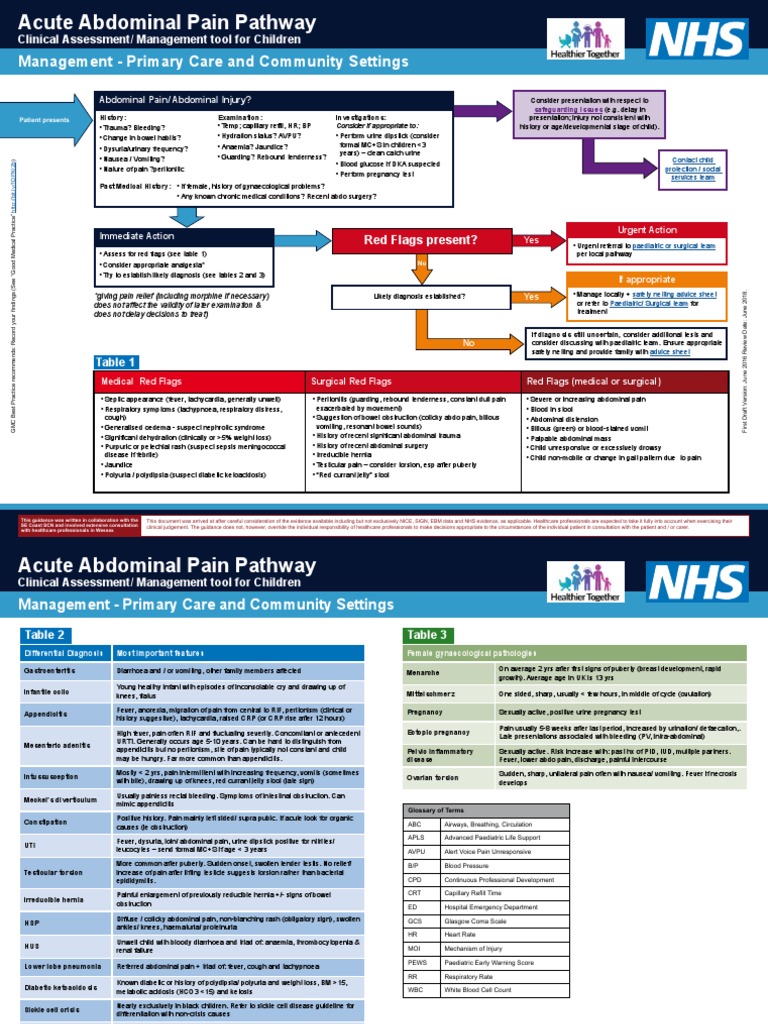 CS45385 NHS Abdo Pain Pathway Management - Primary Care Nov 17 | PDF ...