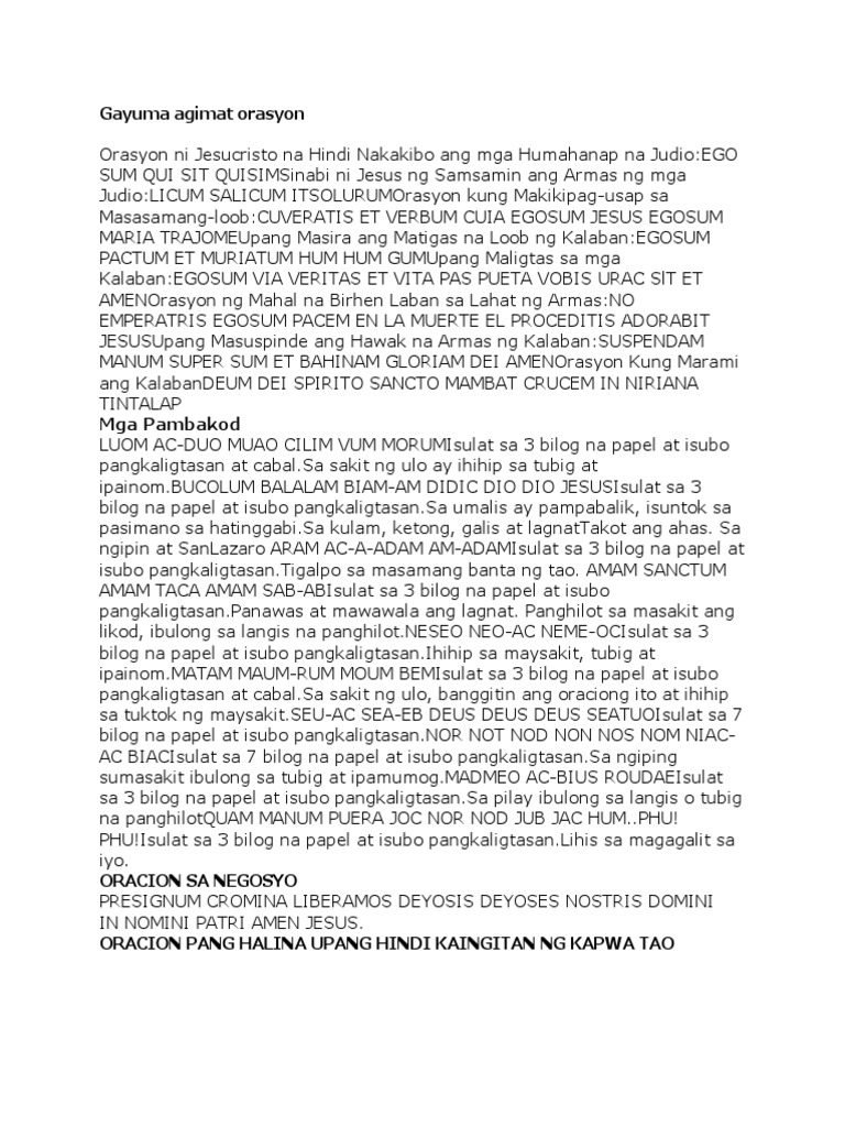 Gayuma at Orasyon | PDF