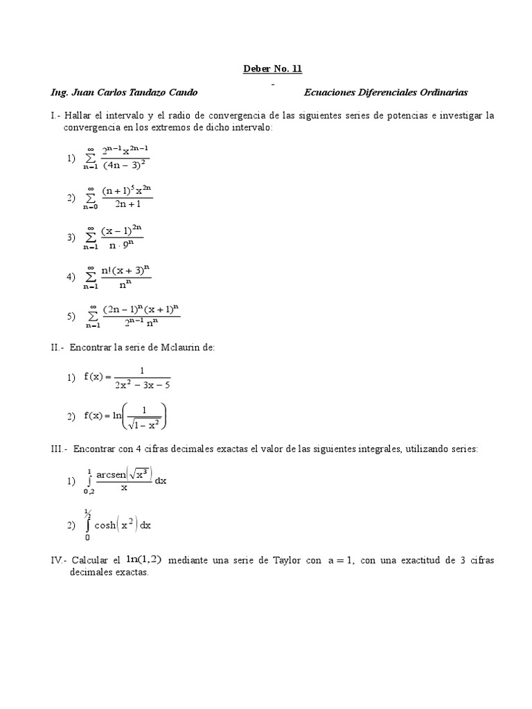 Deber 11 de EDO | PDF