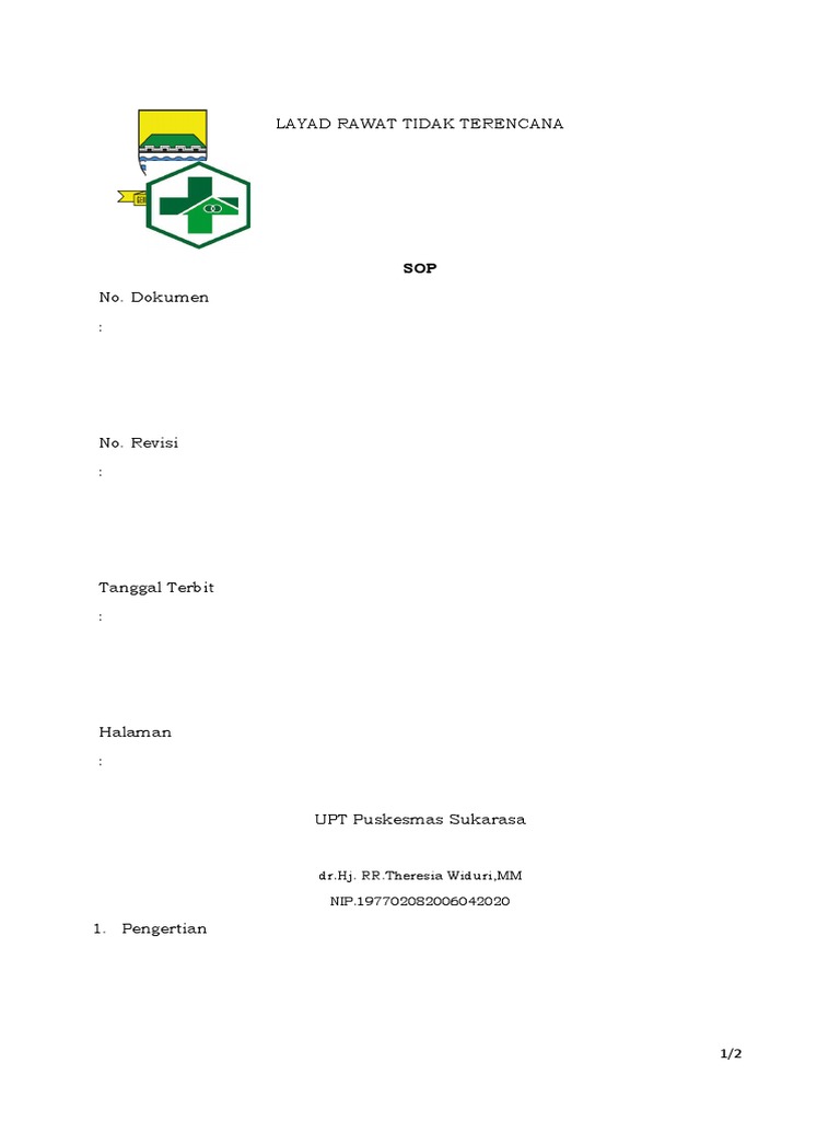 Sop Layad Rawat 2019 | PDF