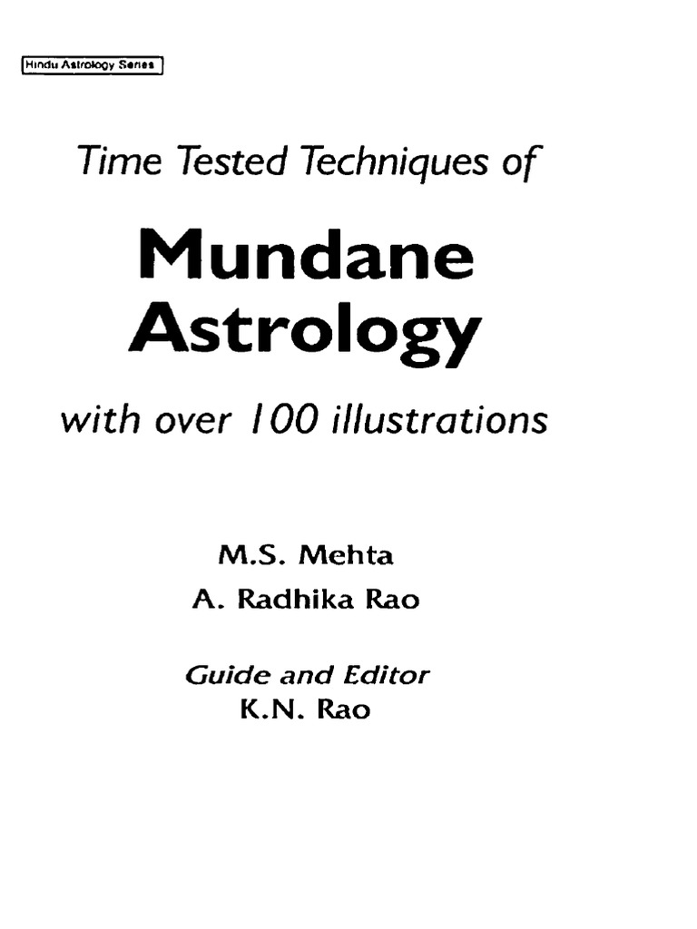 Mundane: Astrology | PDF | Planets In Astrology | Hindu Astrology