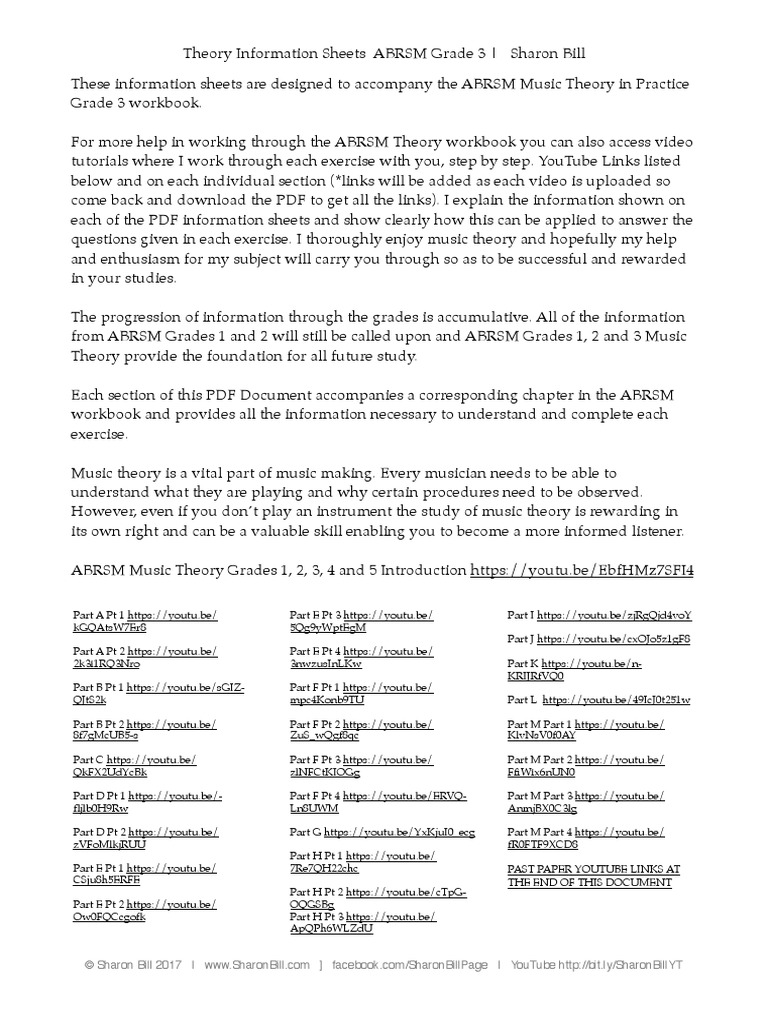 ABRSM Music Theory Grade 3 by Sharon Bill | PDF | Minor Scale | Scale ...