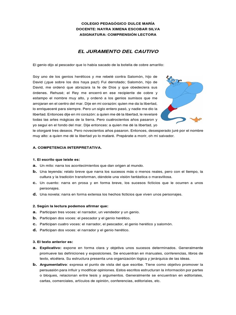 Taller de Comprensión | PDF | Solomons | Genios Taller de Comprensión | PDF | Solomons | Genios