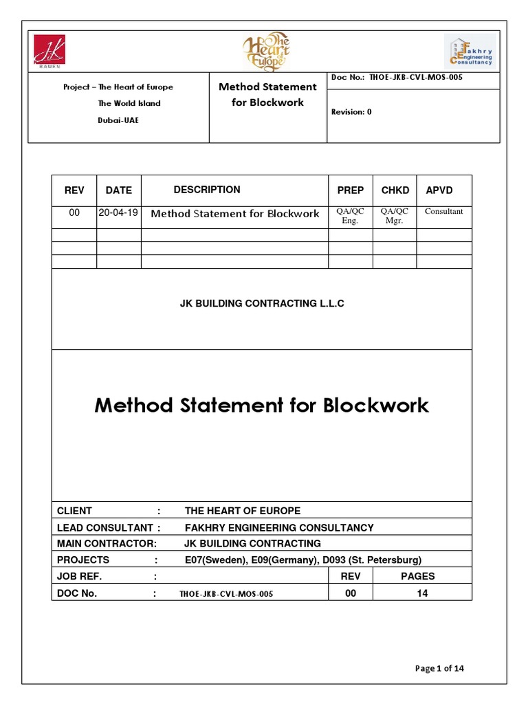Batching Plant Method Statement | PDF | Personal Protective Equipment ...
