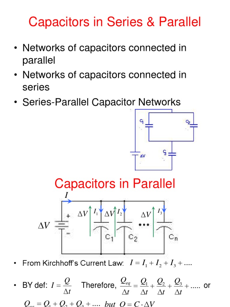 Capacitors in Series Parallel | PDF