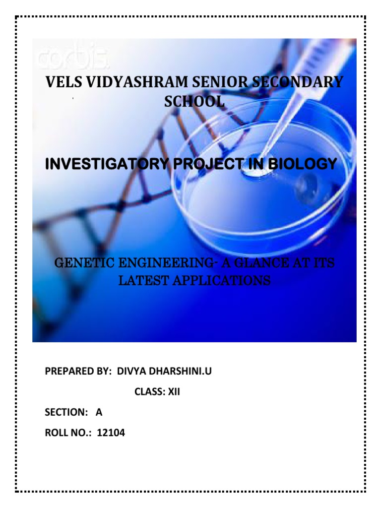 Biotechnology Project on Genetic Engineering | PDF | Genetically ...