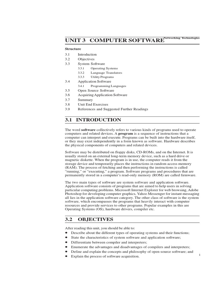 Unit 3 Computer Software: Structure | PDF | Operating System | Computer ... Unit 3 Computer Software: Structure | PDF | Operating System | Computer ...