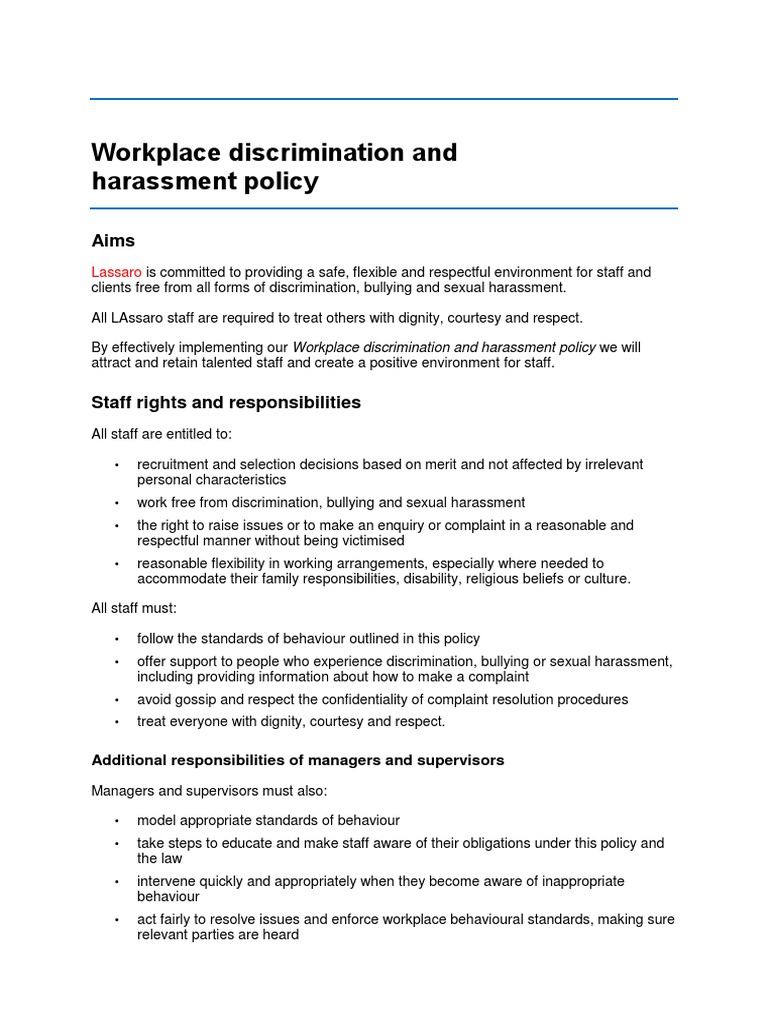 Lassaro Code of Conduct | PDF | Sexual Harassment | Harassment