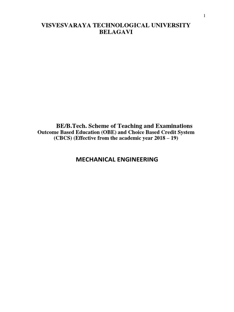 Mech Syllabus | PDF | Course Credit | Bachelor Of Science