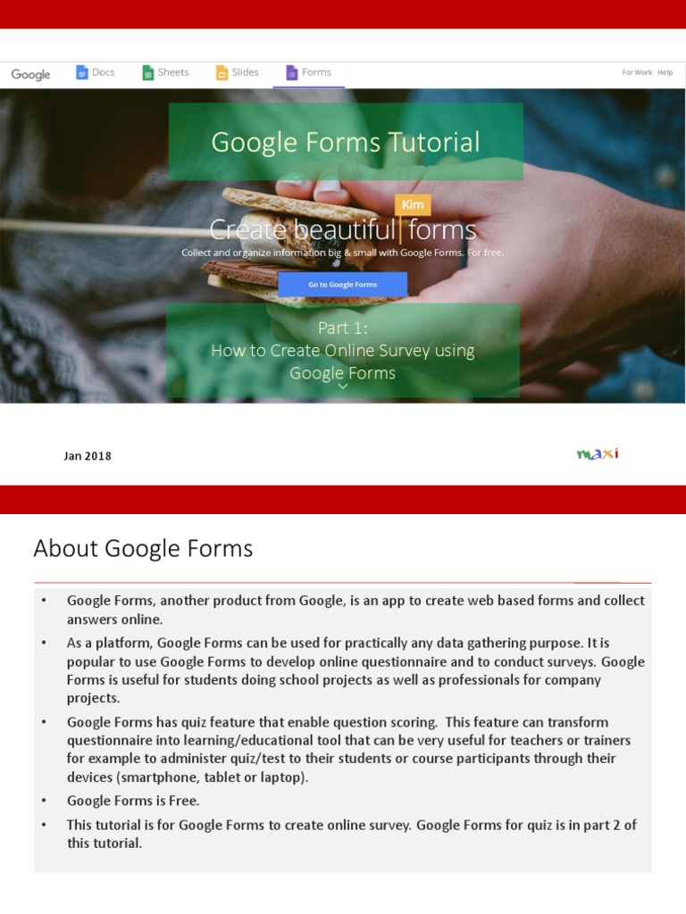 Google Form Tutorial Pdf Questionnaire Question